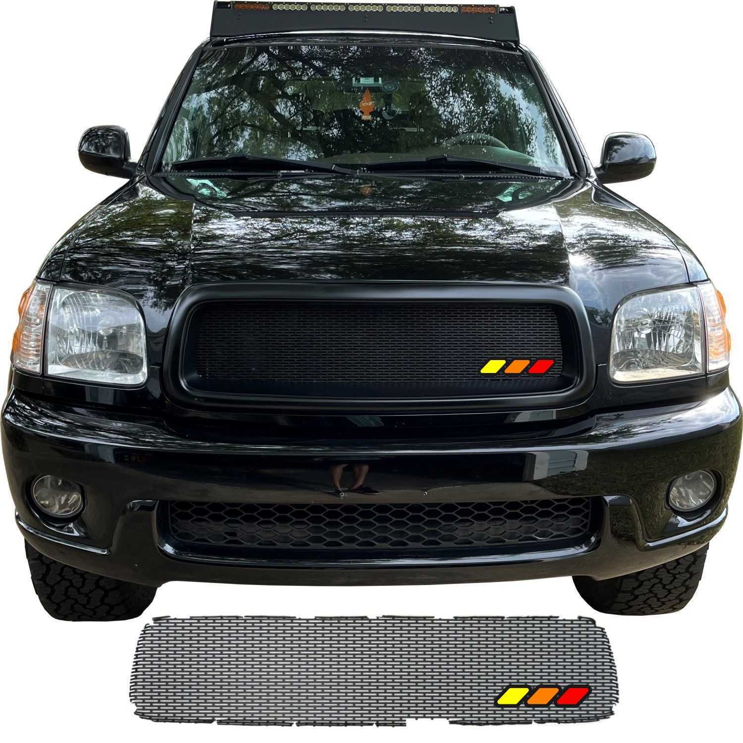 Mesh Grill with Tri-Color Emblem for 2001 - 2004 Toyota Sequoia by ...